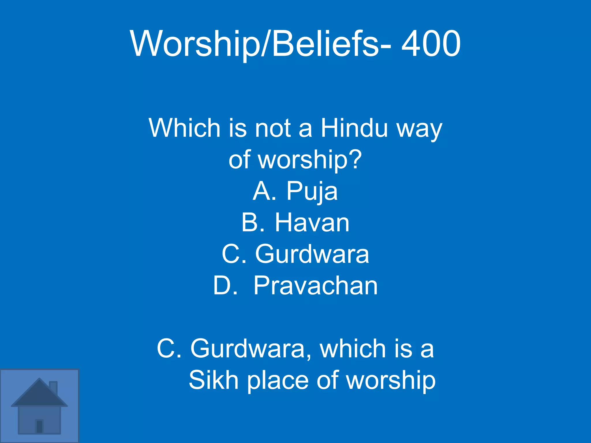 Hinduism jeopardy[1] | PPTX