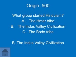 Hinduism jeopardy[1] | PPTX