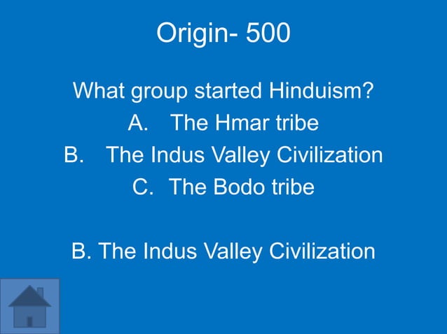Hinduism jeopardy[1] | PPT