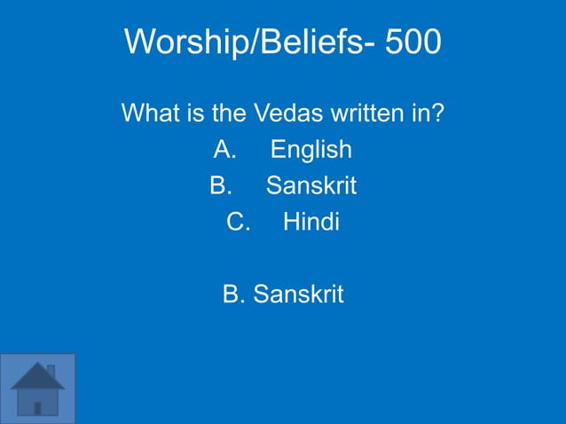 Hinduism jeopardy[1] | PPT