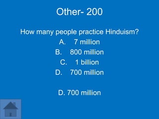 Hinduism jeopardy[1] | PPTX