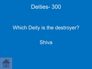 Hinduism jeopardy[1] | PPTX