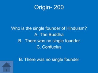 Hinduism jeopardy[1] | PPTX