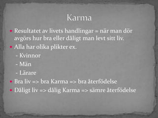 Hinduism och buddhism pp | PPTX