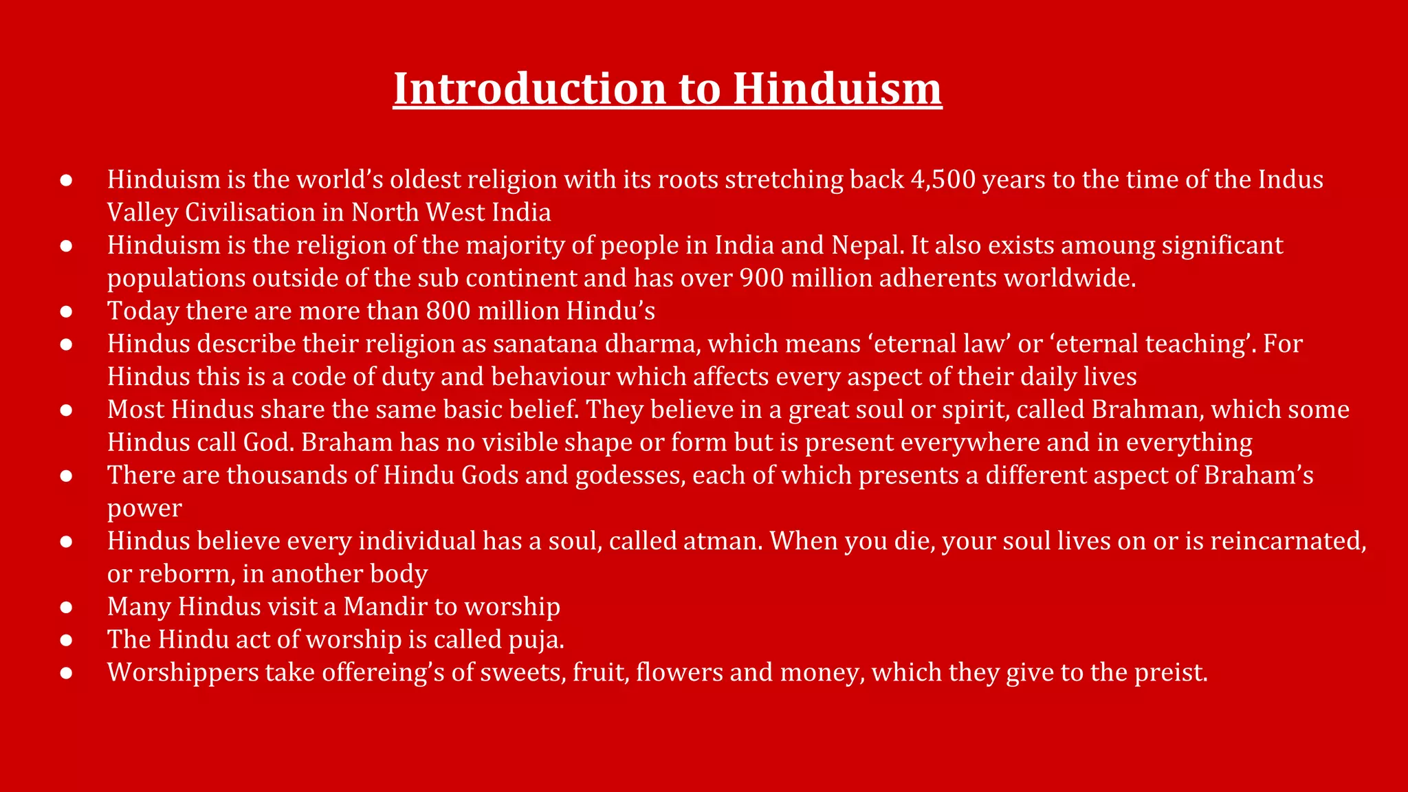 Hinduism presentation | PPTX
