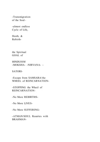 HINDUISMREINCARNATION-the Wheel- | DOCX