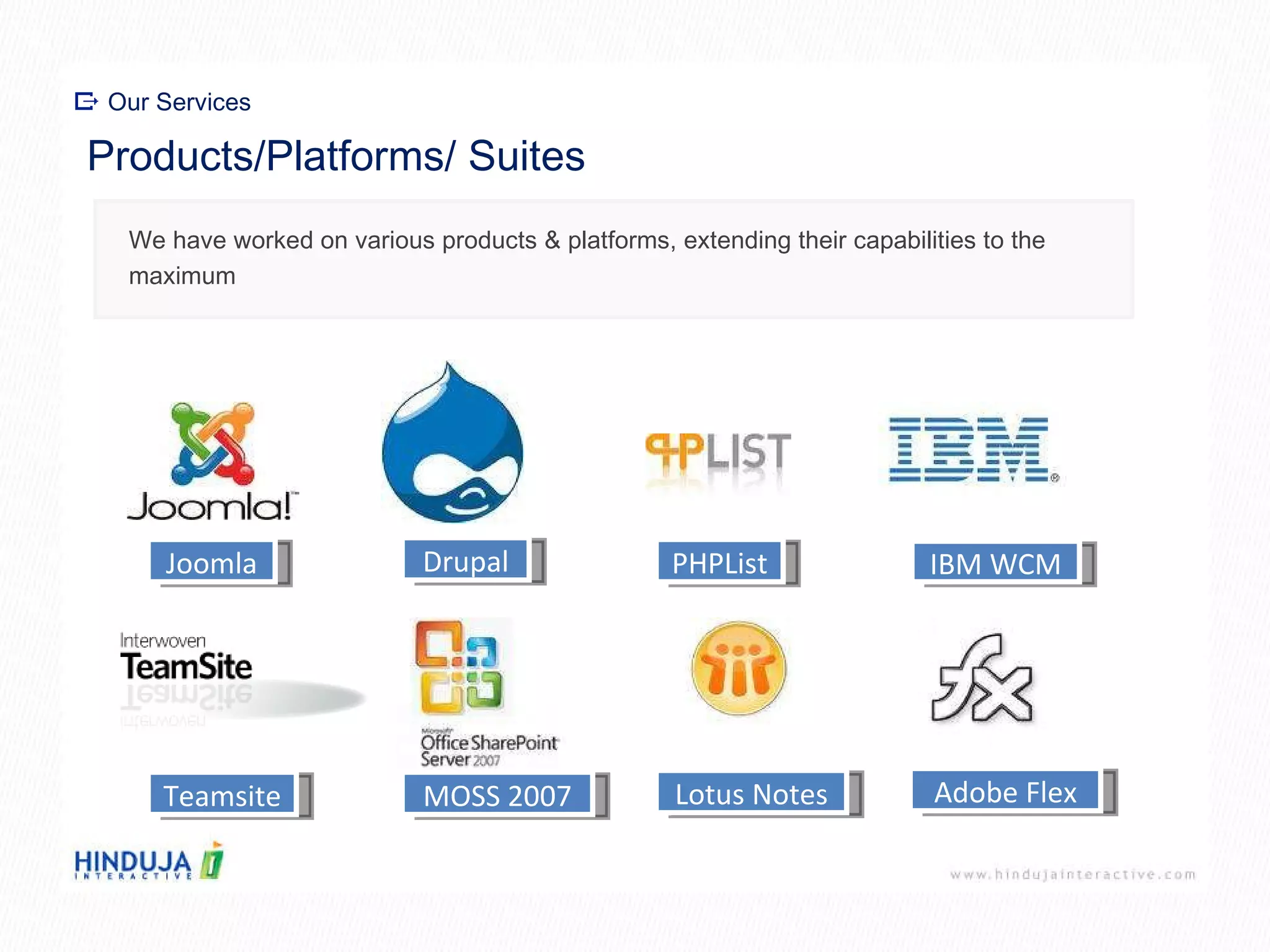 Hinduja Interactive Technology Credentials | PPT