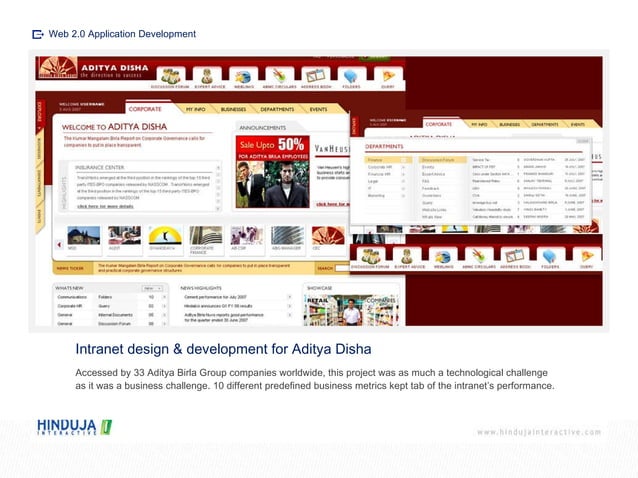 Hinduja Interactive Technology Credentials | PPT