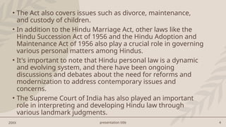 Hindu Law that rule in India from ancient time. | PPTX