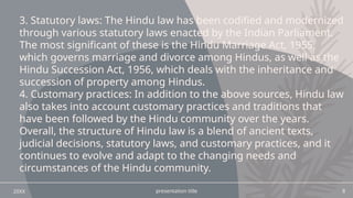 Hindu Law that rule in India from ancient time. | PPTX