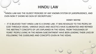 Hindu Law and sources of law.pptx