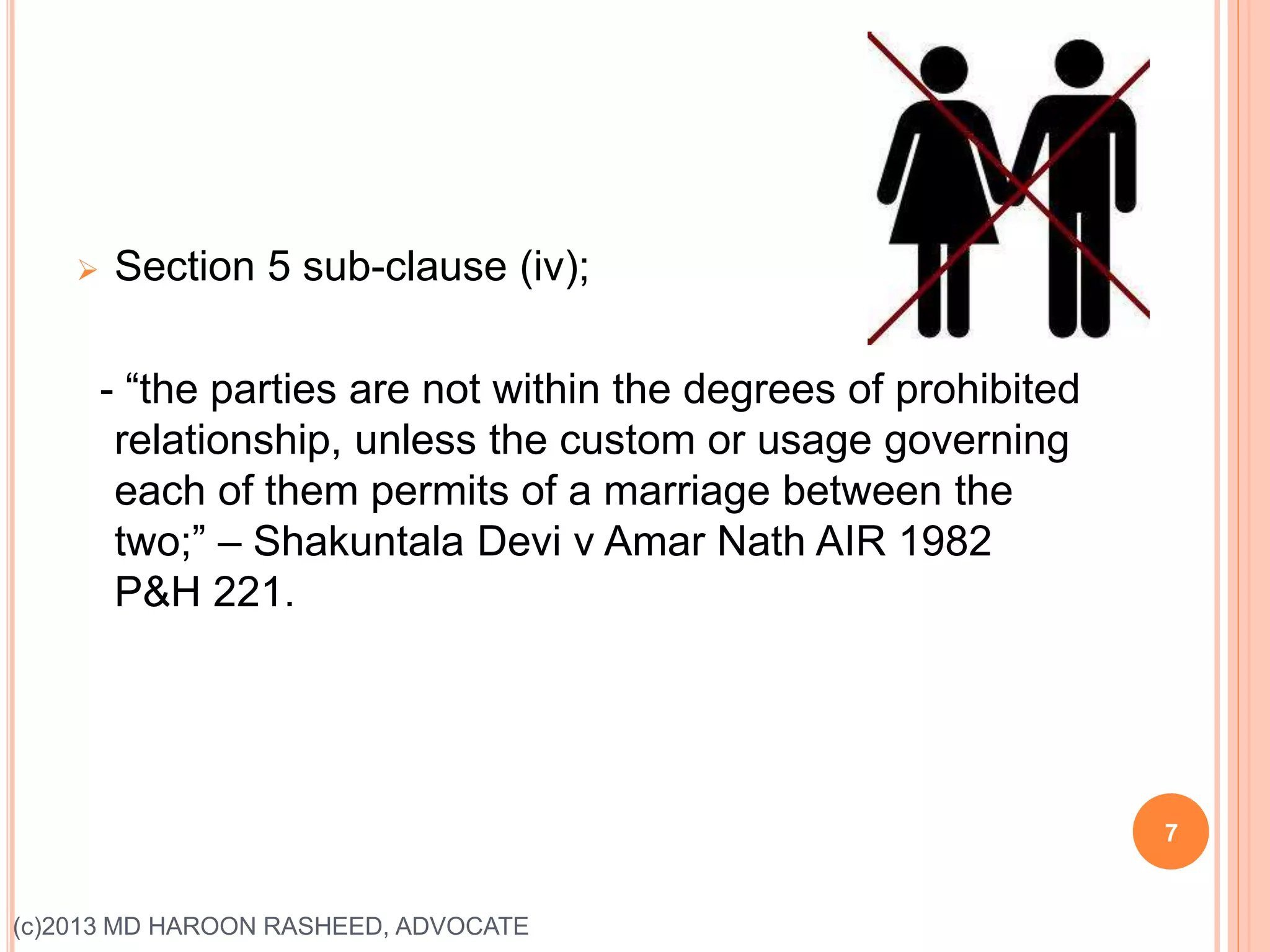 Hindu law void marriages | PPTX
