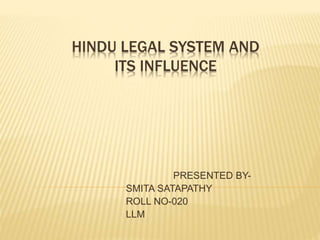 Hindu legal system | PPTX