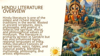 HINDUISM_LITERATURE_ Short Presentation. | PPTX
