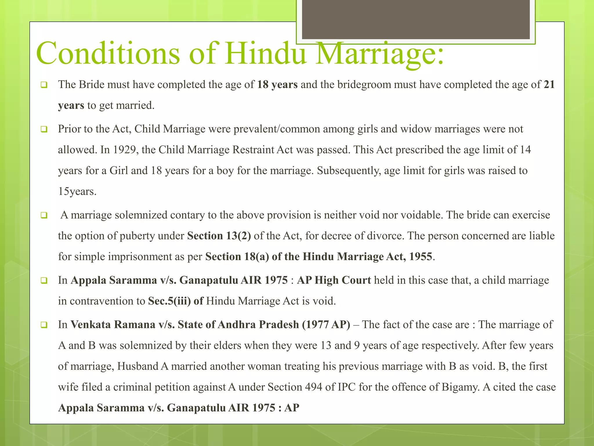 Hindu Marriage Act,1955 | PPTX | Marriage and Civil Unions | Family and Relationships