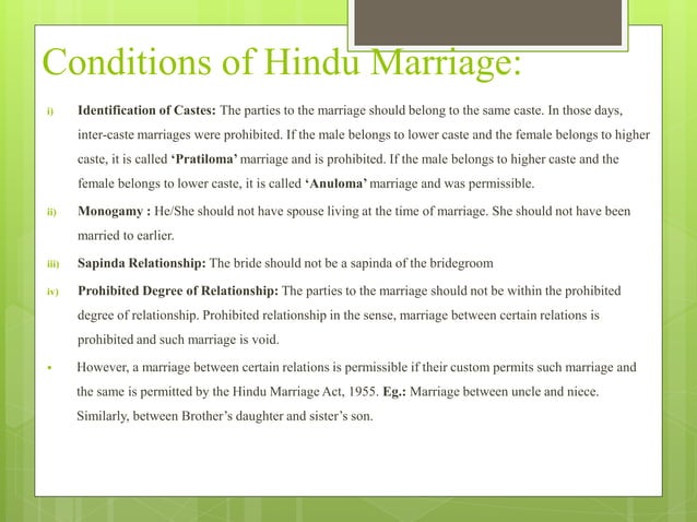 Hindu Marriage Act,1955 | PPTX | Marriage and Civil Unions | Family and ...