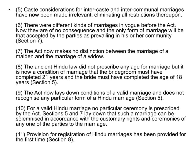 Hindu marriage act 1955 | PPTX | Wedding | Personal Celebrations & Life Events