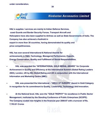 Hindustan aeronautics limited, nasik division | DOC