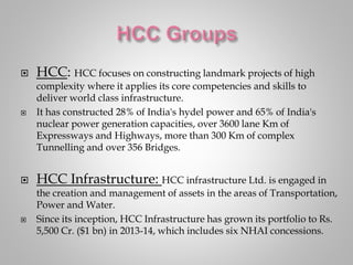 Hindustan construction company | PPTX | Rail Travel | Travel Type