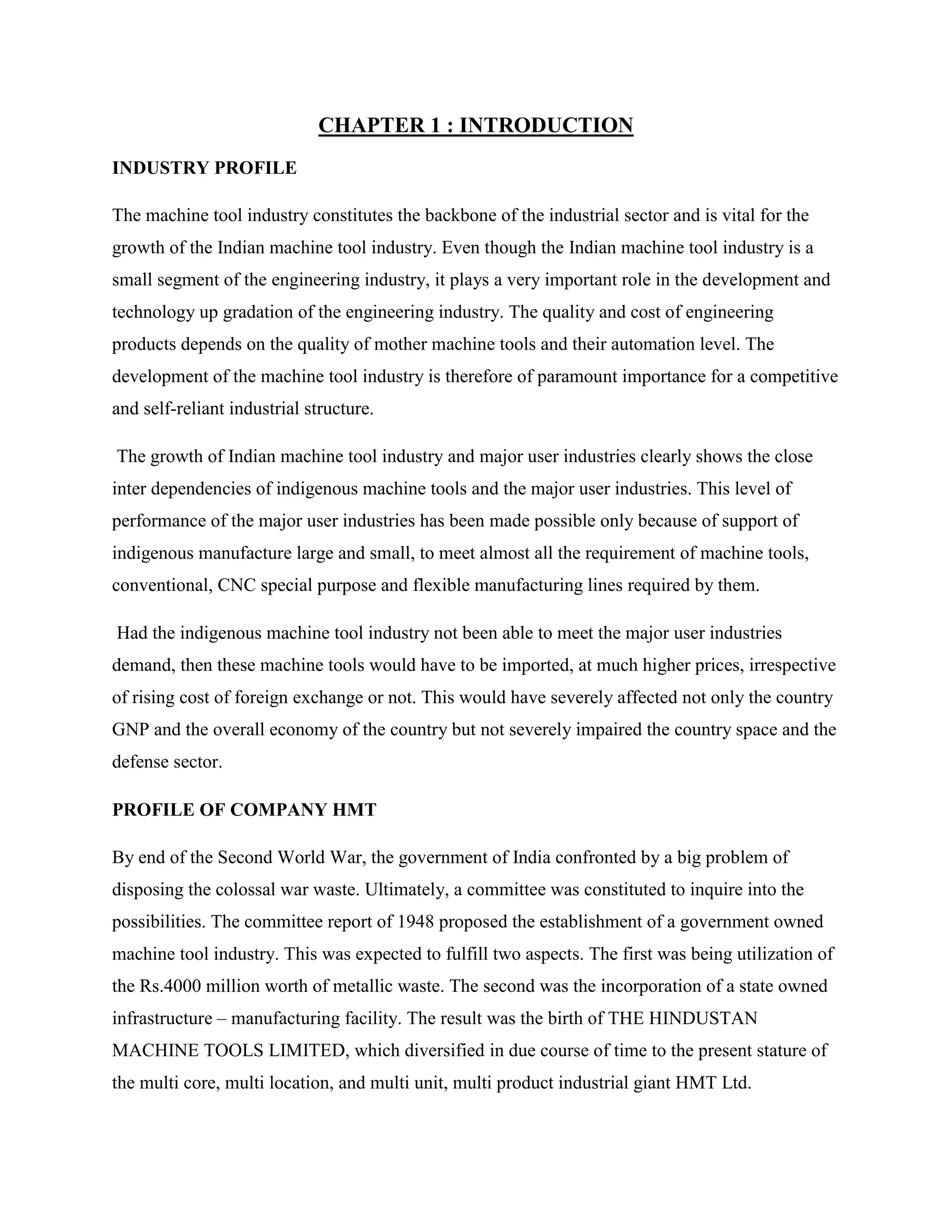 Hindustan machine tools limited | PDF