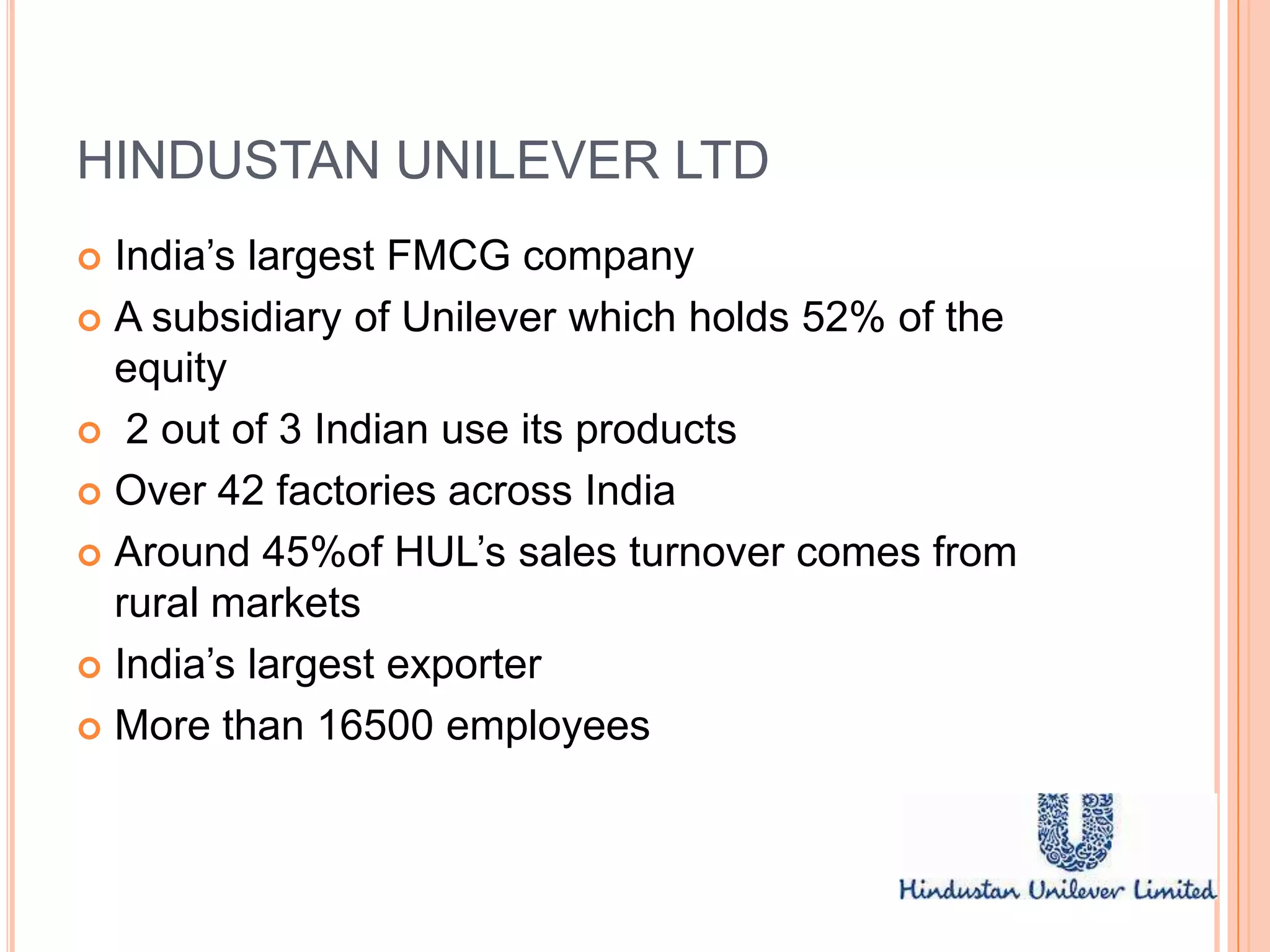 Hindustan unilever limited : personal care products | PPTX | Business ...