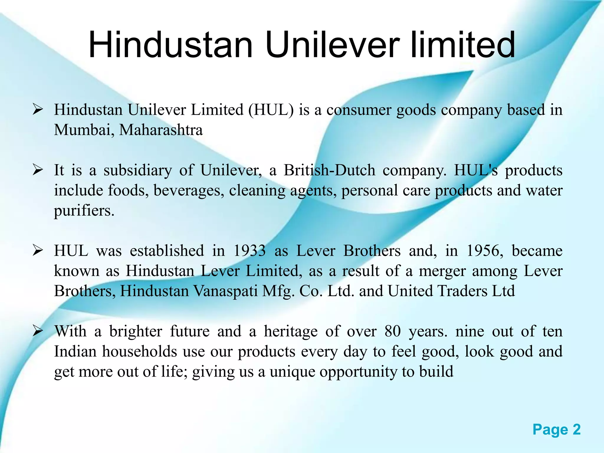 Hindustan unilever limited | PDF