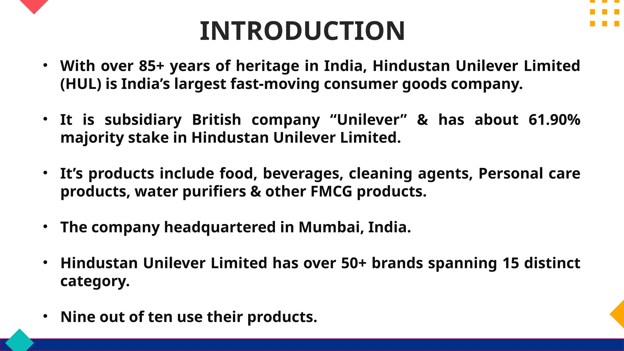 hindustan Unilever Limited Presentation - Sample | PPTX