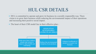 Hindustan unilever limited(HUL) - CSR Activities | PPTX