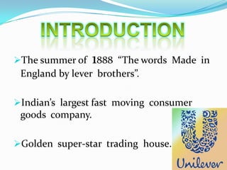 Hindustan unilever limited (hul) | PPT