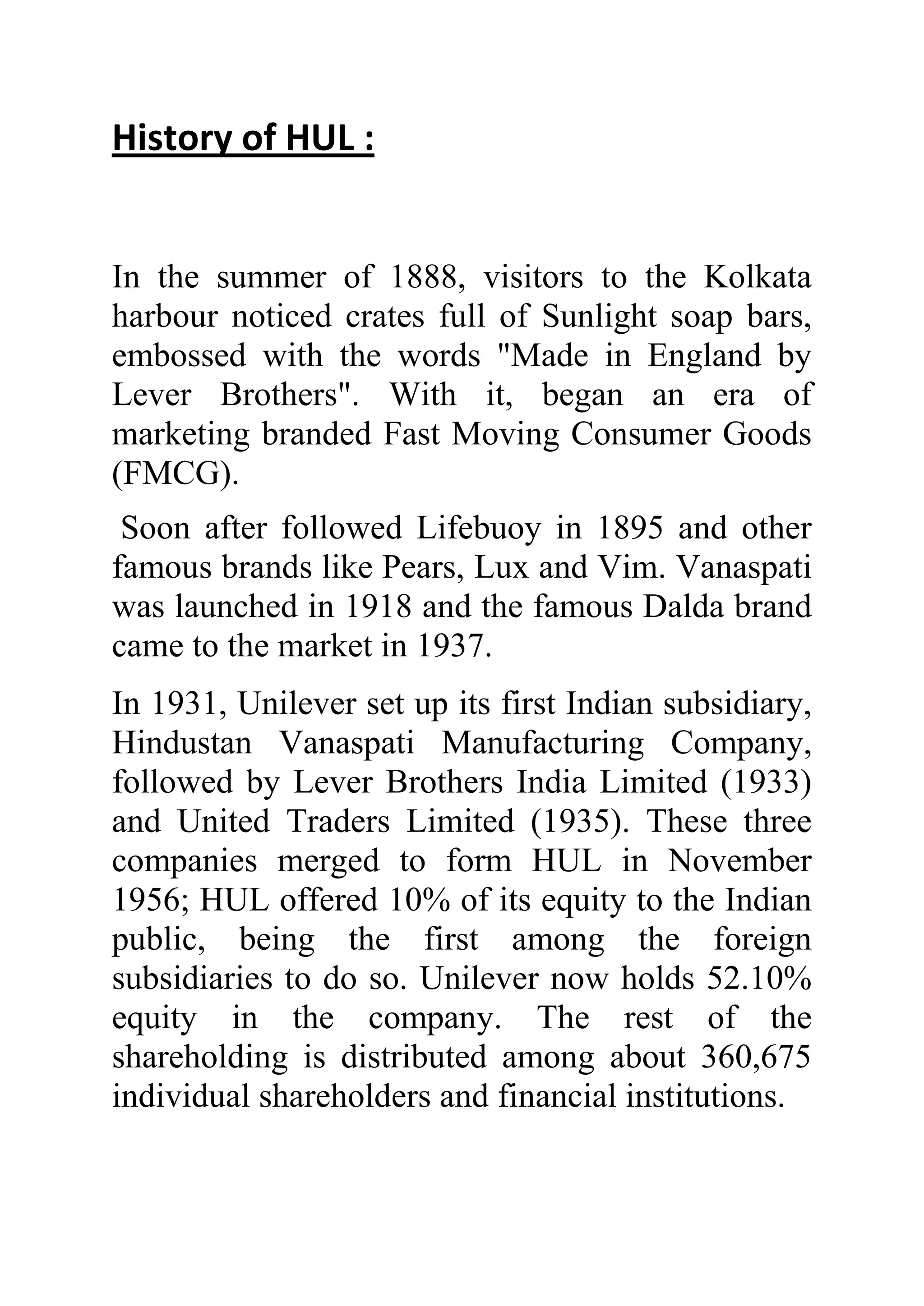 Hindustan unilever limited (hul) hard copy | DOCX
