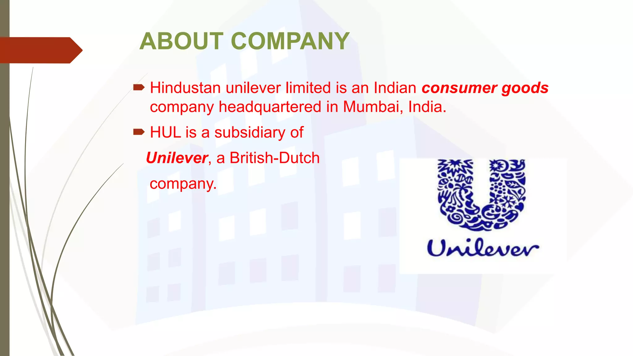 Hindustan unilever limited ppt | PPTX