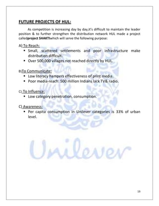 HIndustan Unilever Project(Final) | DOCX