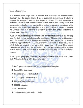 HIndustan Unilever Project(Final) | DOCX