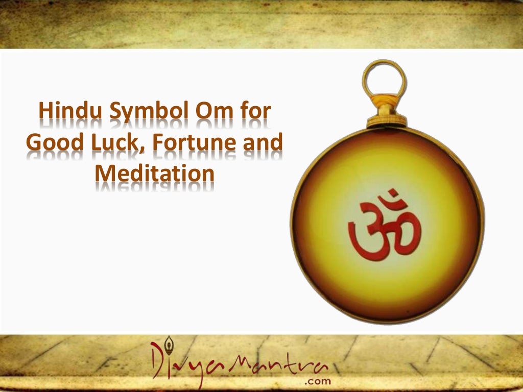 Hindu symbol om for good luck