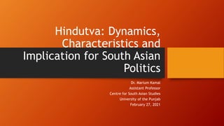 Hindutva IN INDIA AND ITS INFLUENCE.pptx