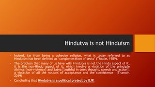 Hindutva IN INDIA AND ITS INFLUENCE.pptx