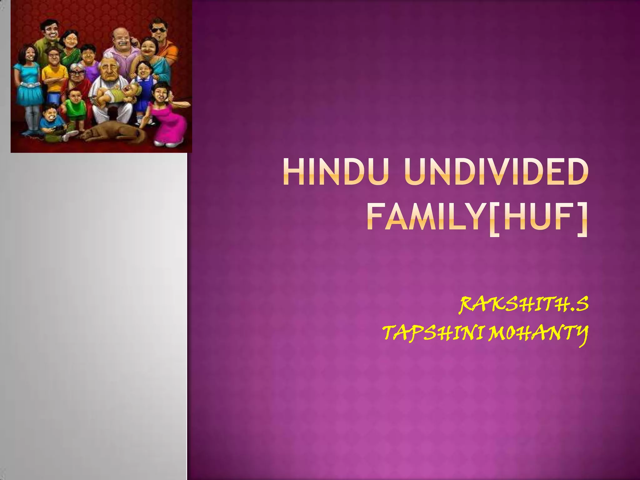Hindu undivided family[huf] (3) | PPTX
