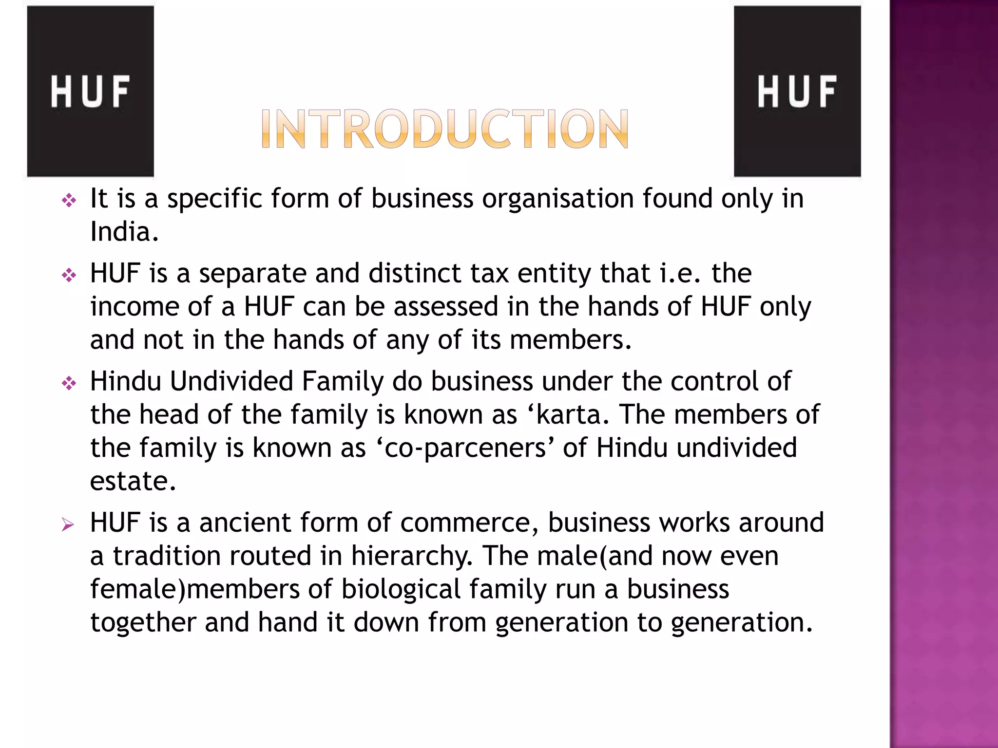 Hindu undivided family[huf] (3) | PPTX