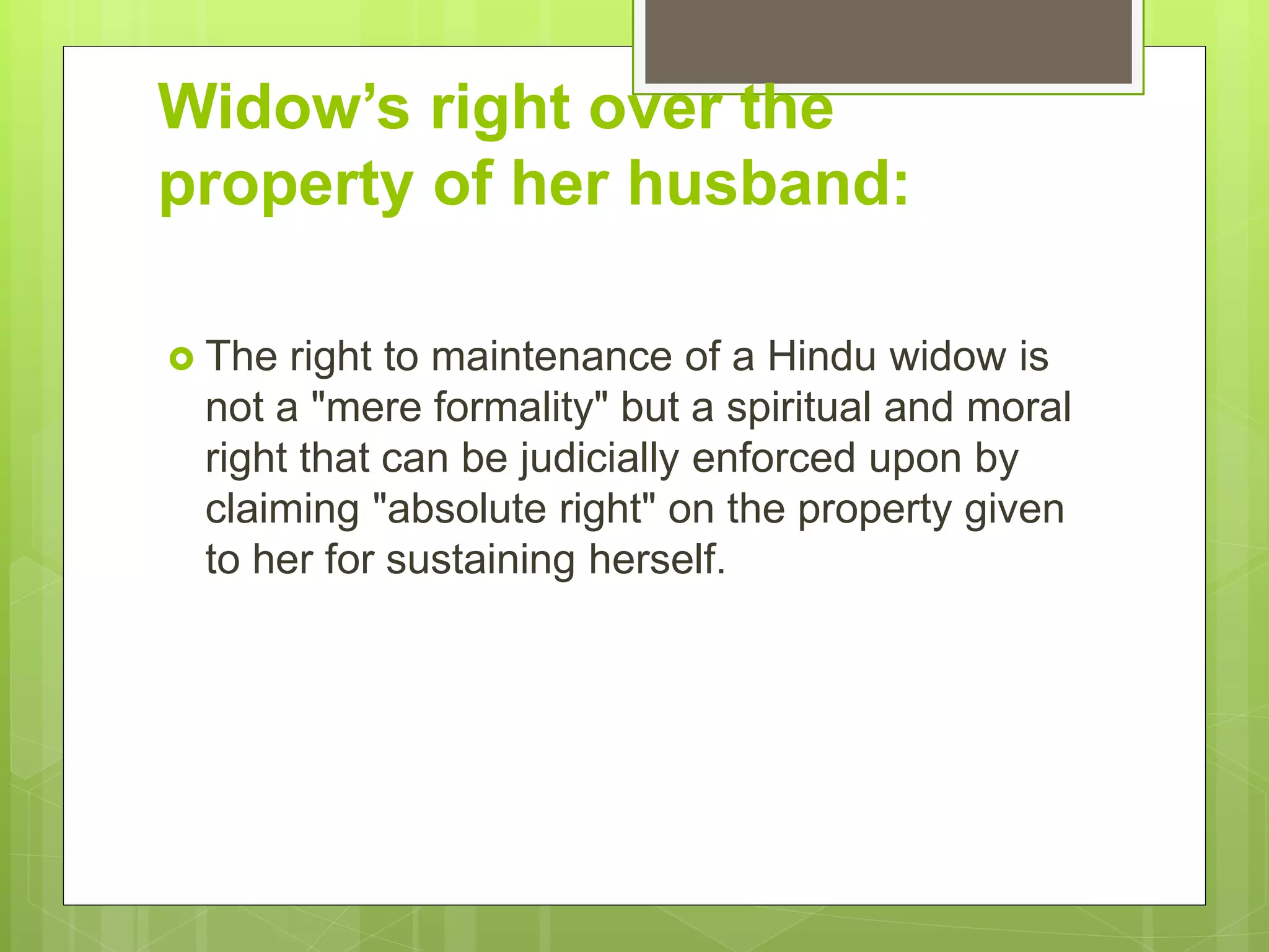 Hindu woman’s property rights | PPTX
