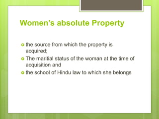 Hindu woman’s property rights | PPTX