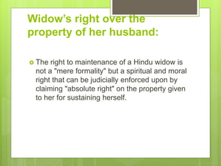 Hindu woman’s property rights | PPTX