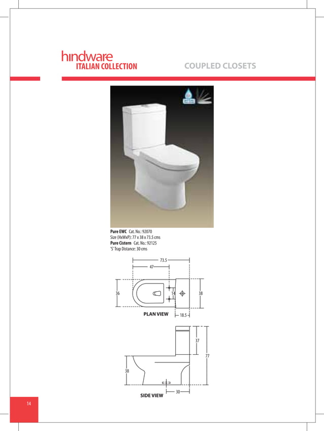 Hindware sanitaryware water closets (wc) catalogue | PDF