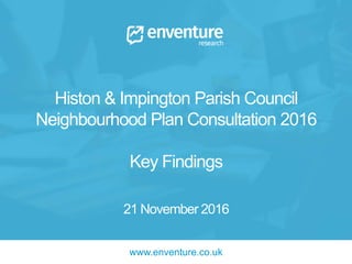 Histon & Impington Parish Council: Neighbourhood Plan survey ...