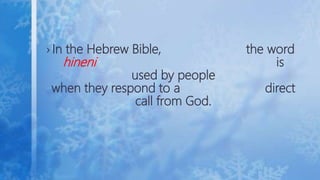 Hineni, Here I am. | PPT