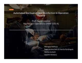 Automated sterilization and disinfection in operation theatre | PDF