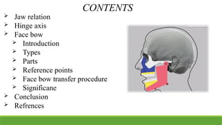 hinge axis and facebow in prosthodontics | PPTX