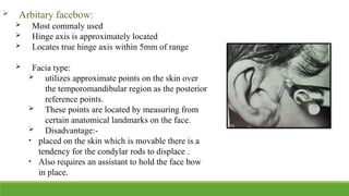 hinge axis and facebow in prosthodontics | PPTX