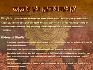 Hinglish | PPT