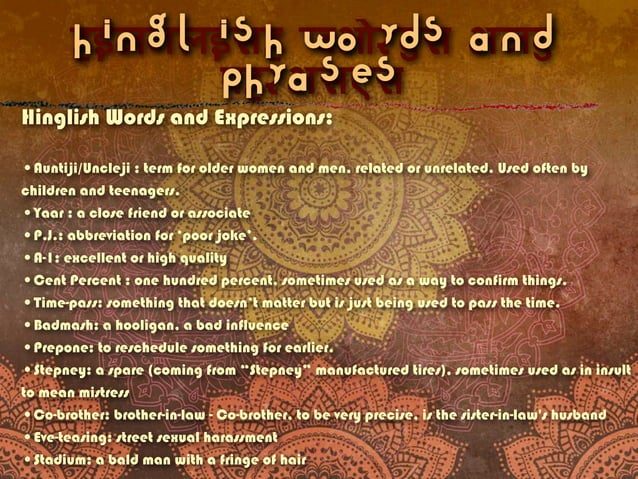 Hinglish | PPT