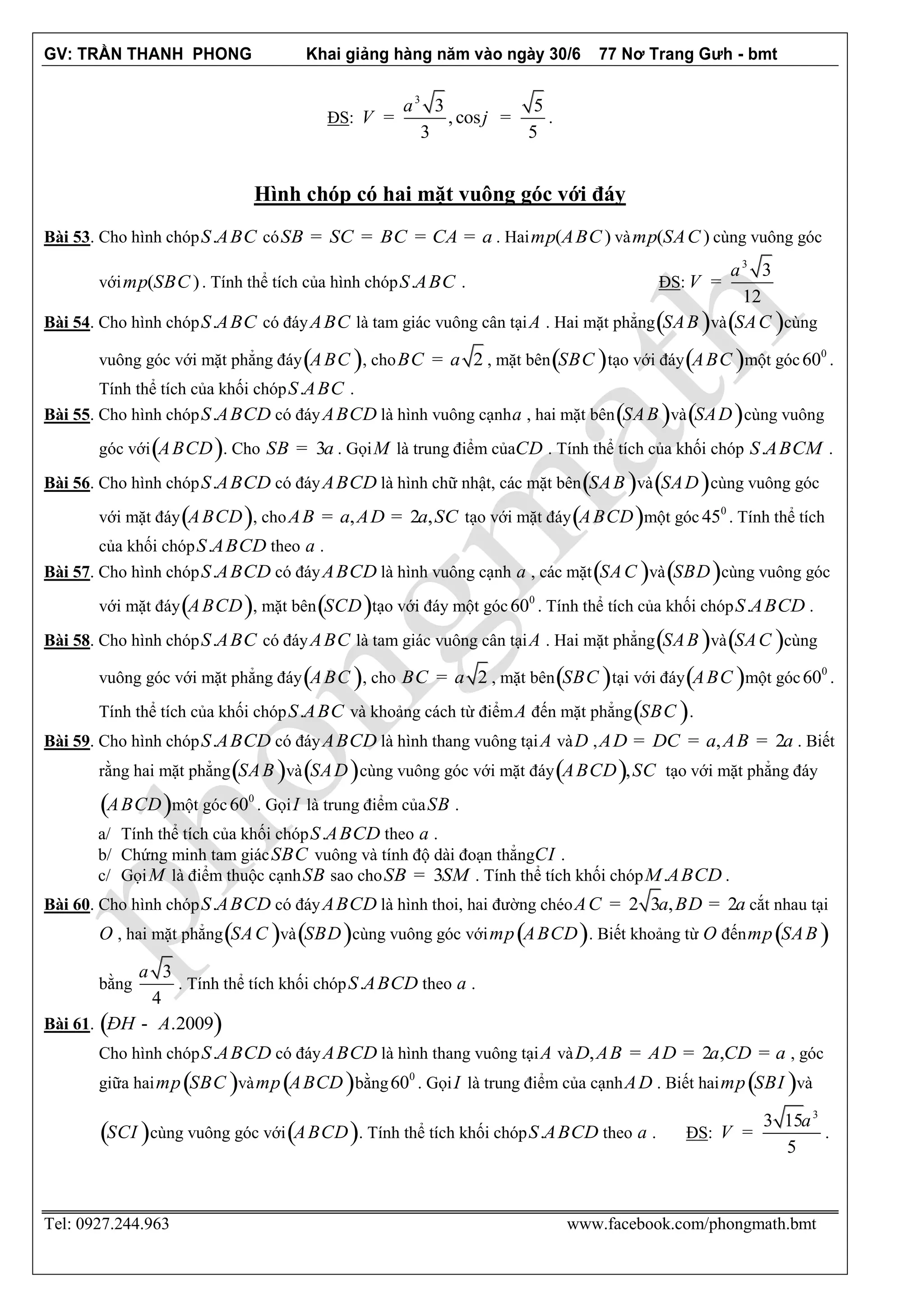 Hinh hoc khong gian | PDF